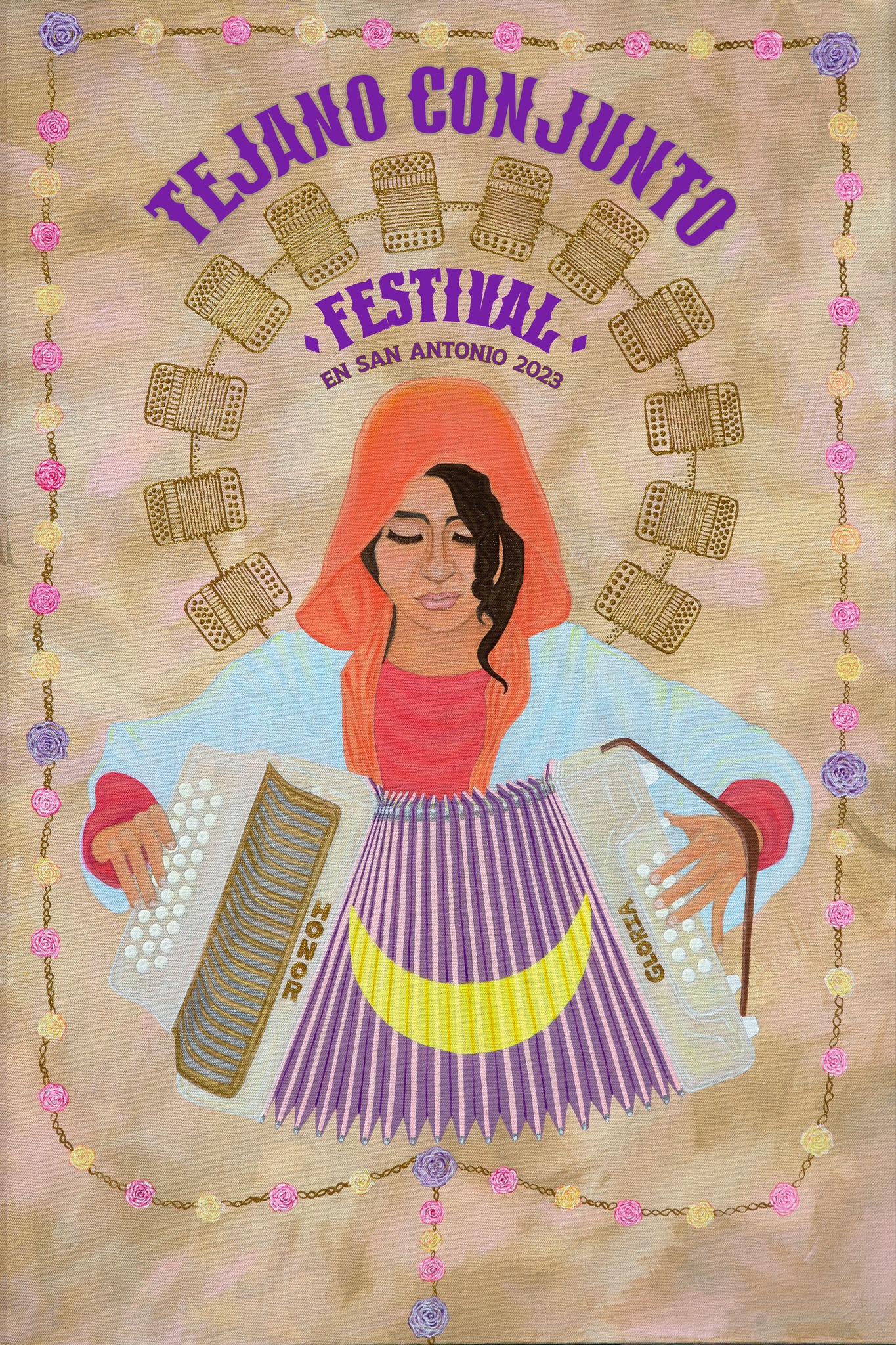 Meet the Artist Behind the 2023 Tejano Conjunto Festival Poster - San ...